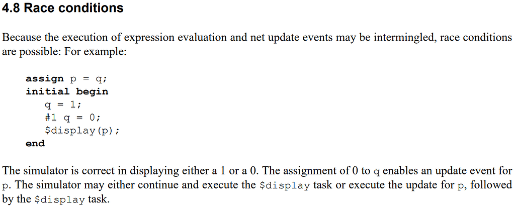 How statements connect to the event scheduler, race condition time ...